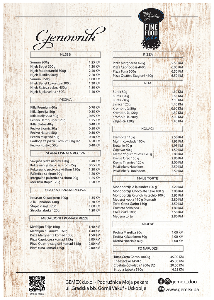 UGOSTITELJSTVO - GEMEX d.o.o.